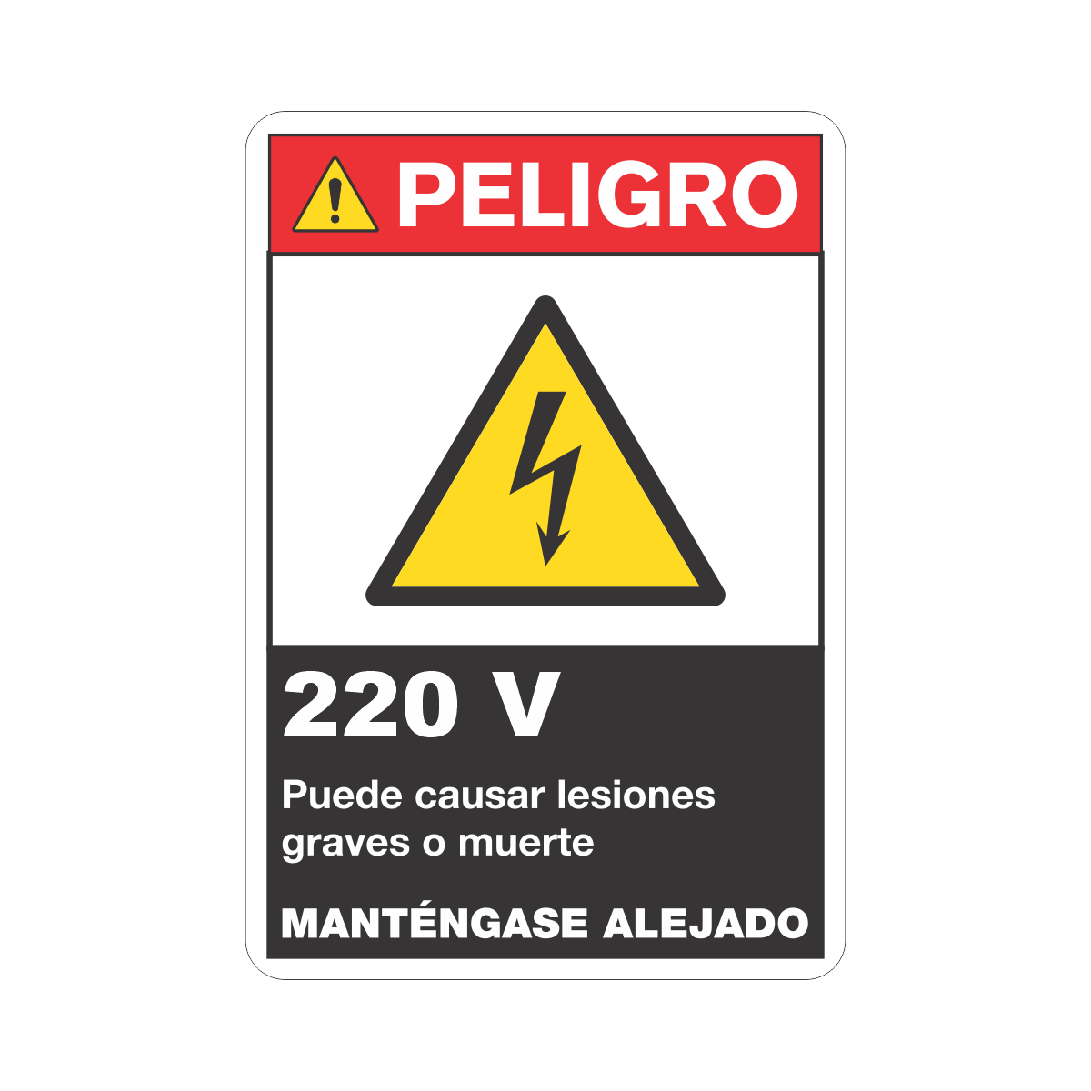 SP – Peligro 220V ANSI | Imvicorp